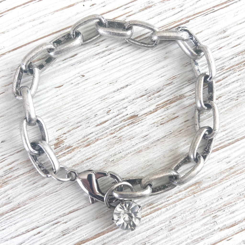 Chunky burnished silver anklet salon resort jewelry – VB&Co. Designs ...