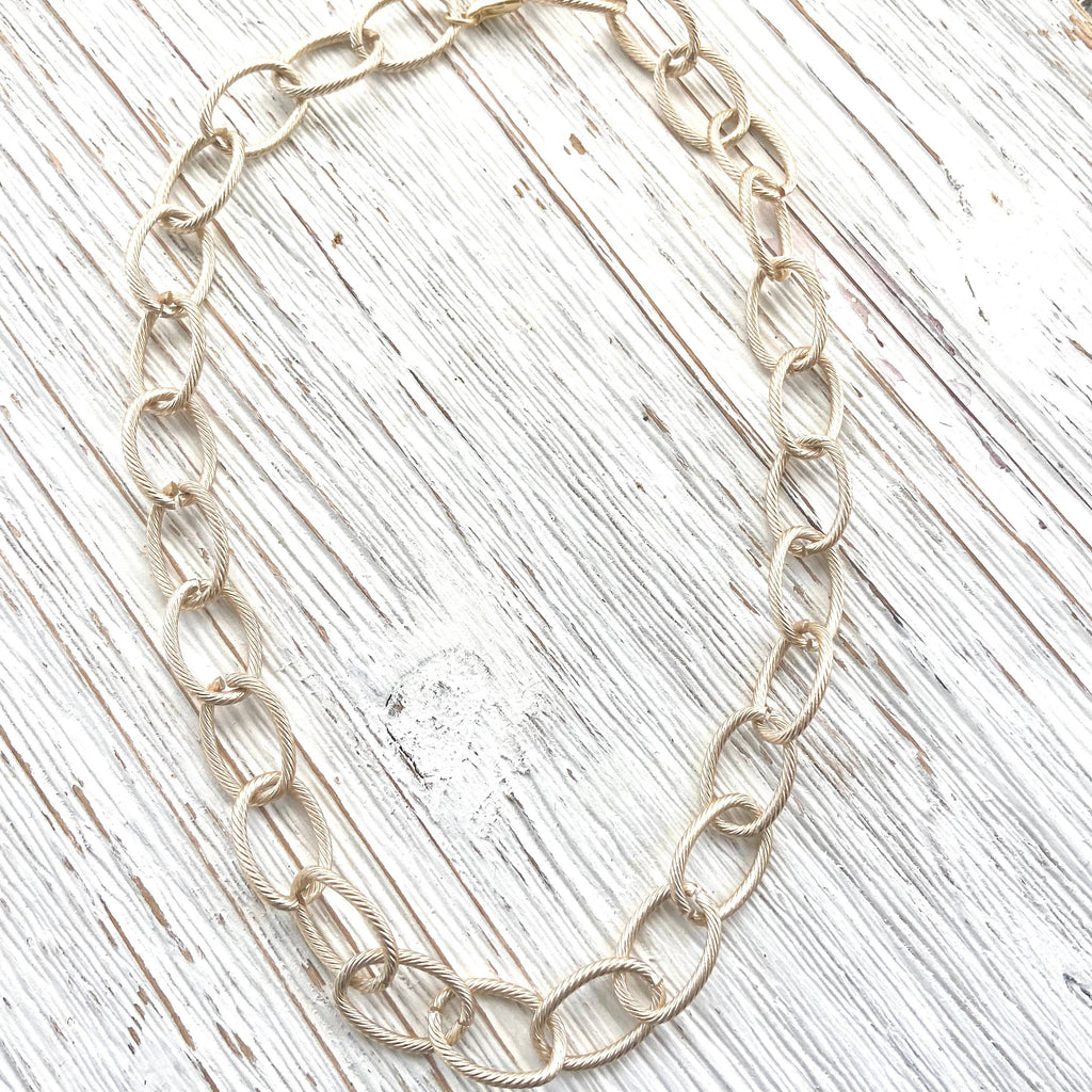 Chunky chain matte gold necklace – VB&Co. Designs Jewelry