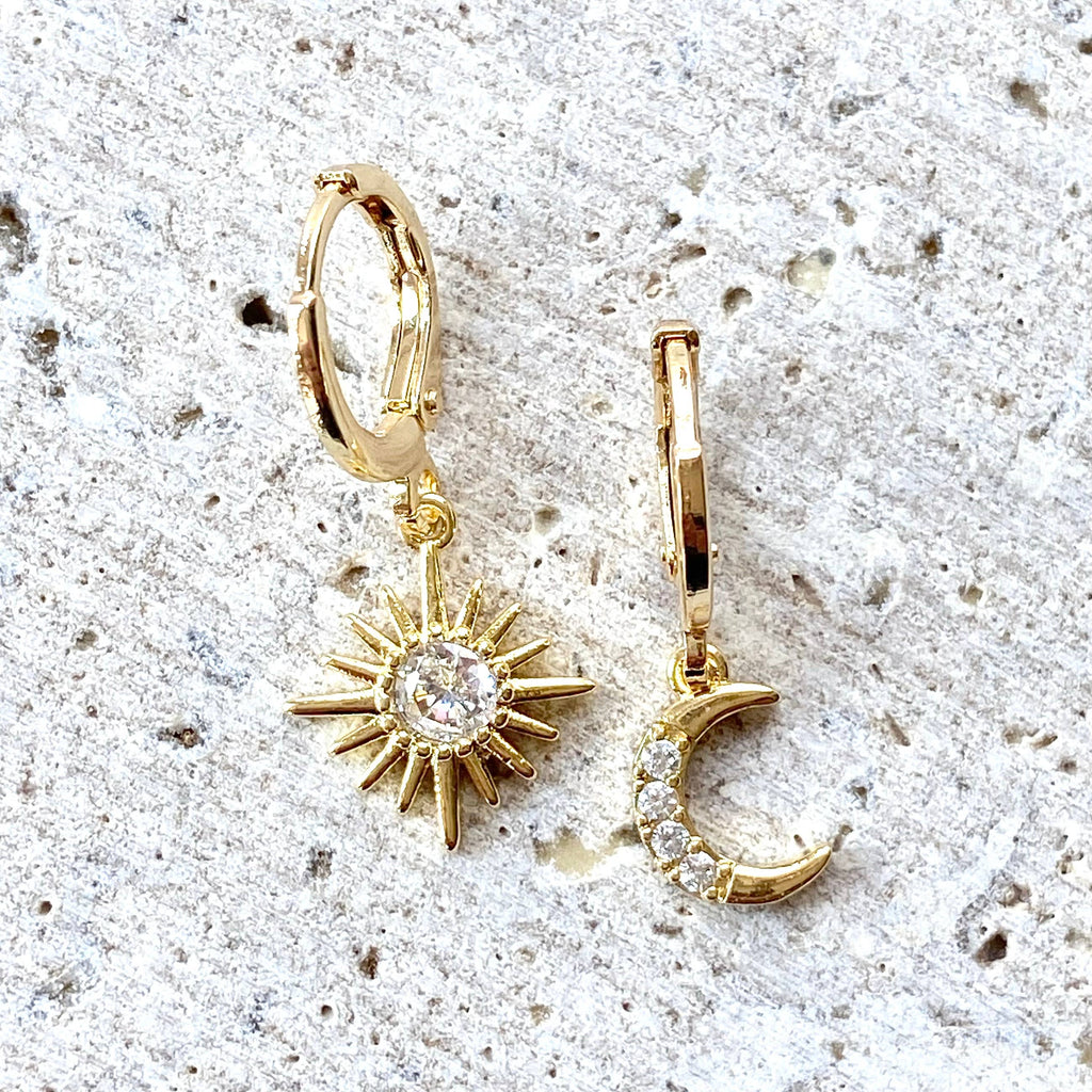 Sun moon celestial boutique earrings salon sky space – VB&Co. Designs ...